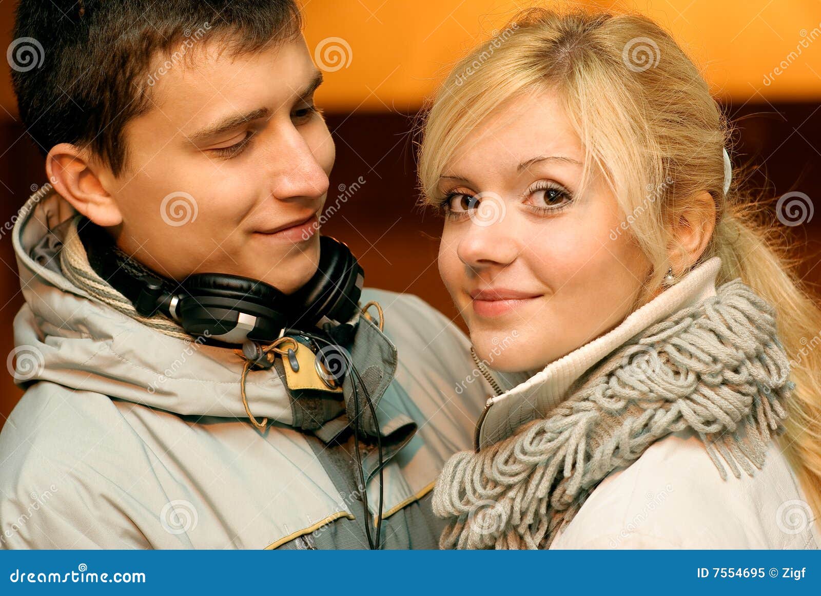 Enamoured couple stock image. Image of caucasian, face - 7554695