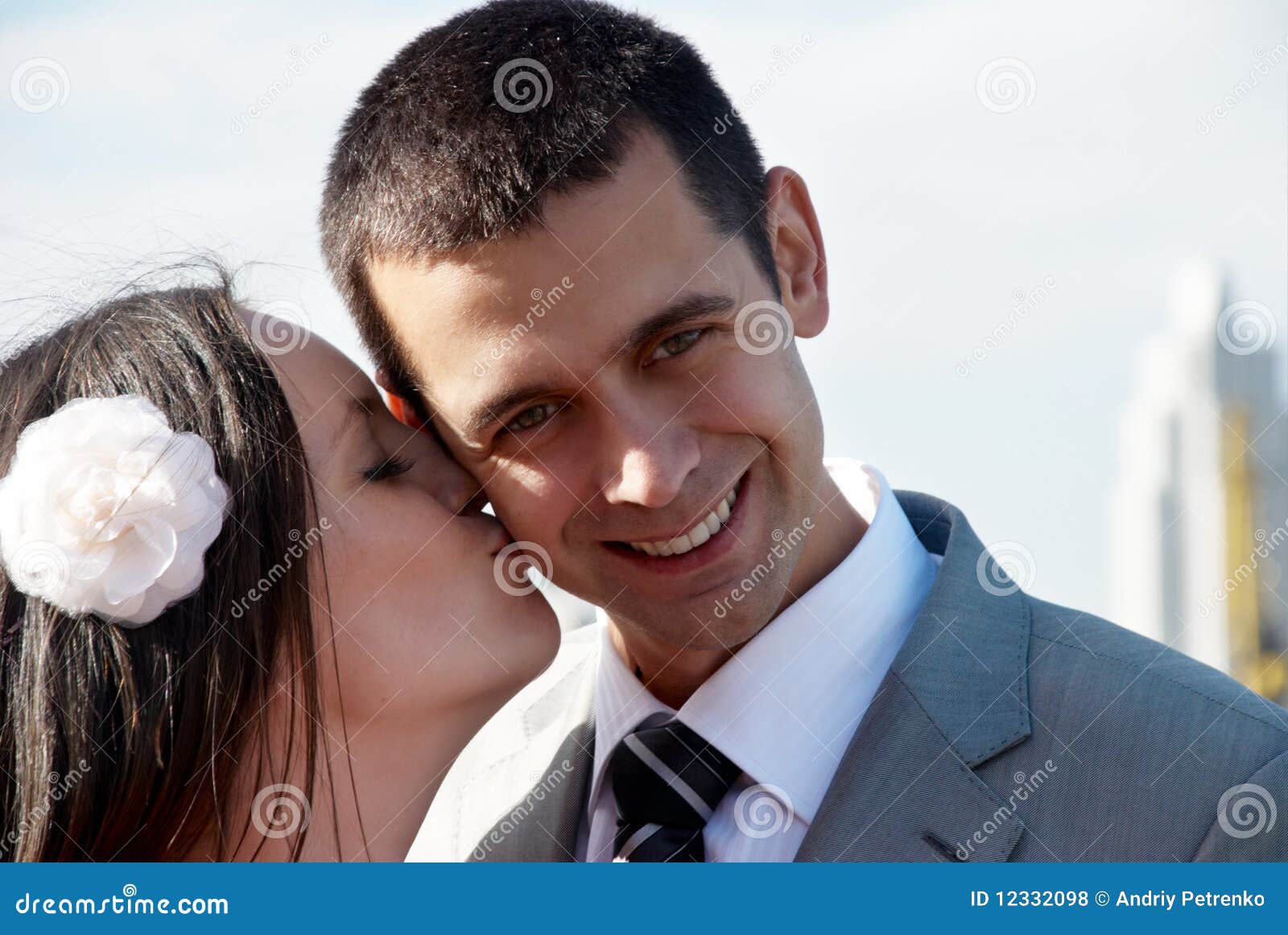 Enamoured Newly-married Couple Stock Photo - Image of sensuality ...