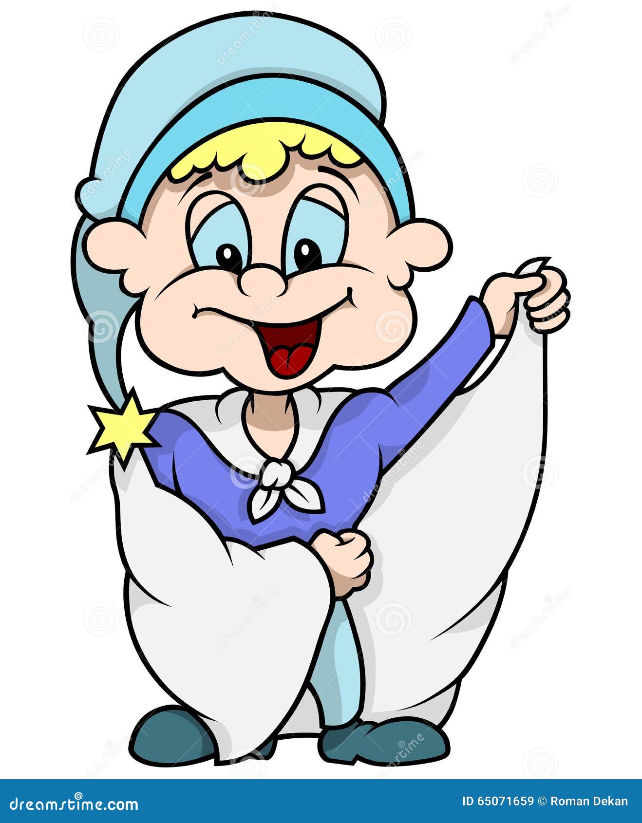 Enano Azul Con La Capa Larga Ilustración del Vector - Ilustración de ...