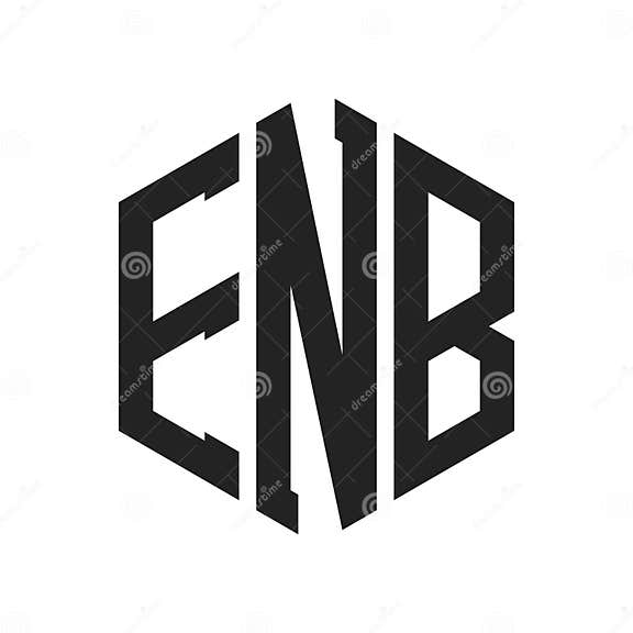 ENB Logo Design. Initial Letter ENB Monogram Logo Using Hexagon Shape ...