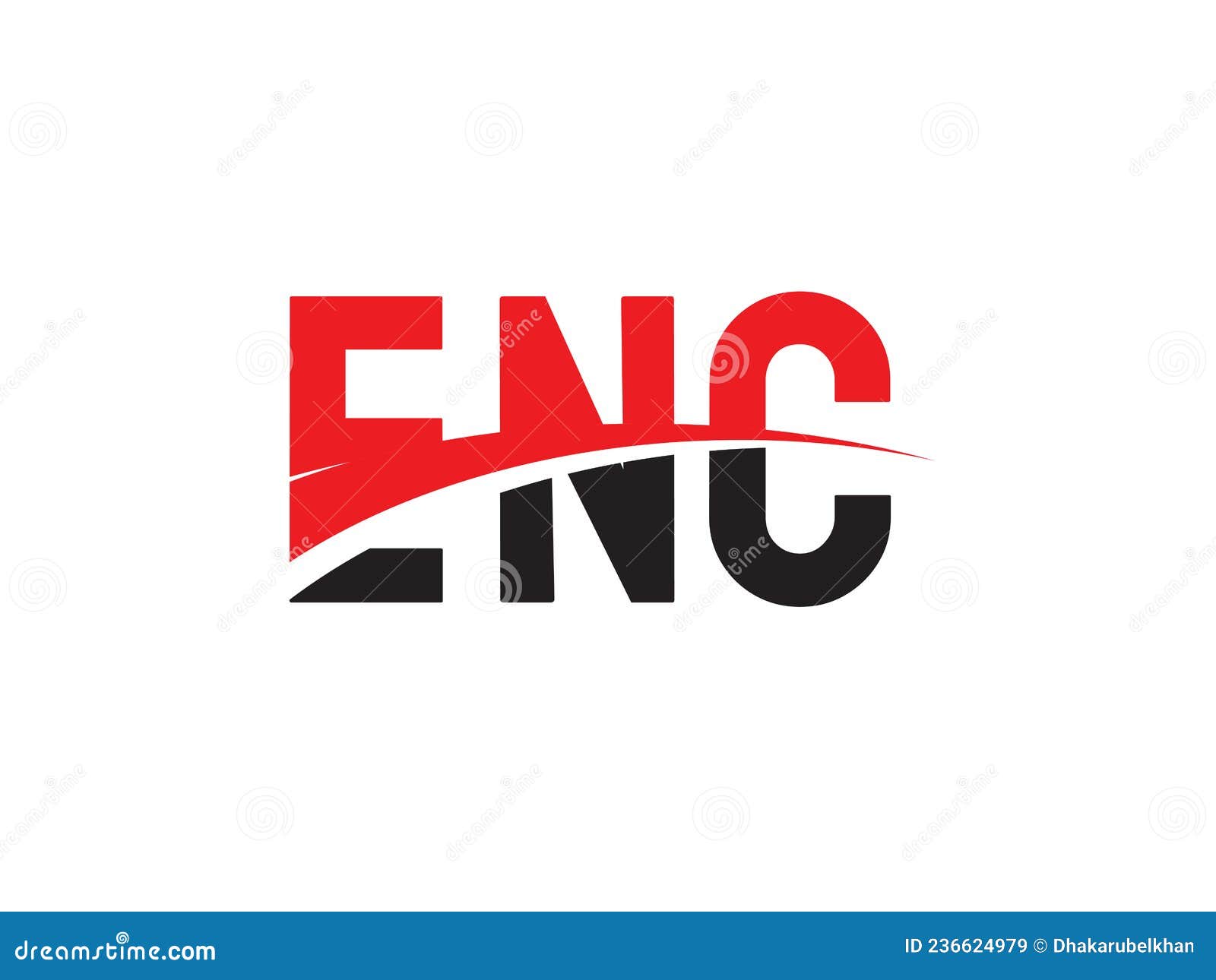 ENC Letter Initial Logo Design Vector Illustration Stock Vector ...