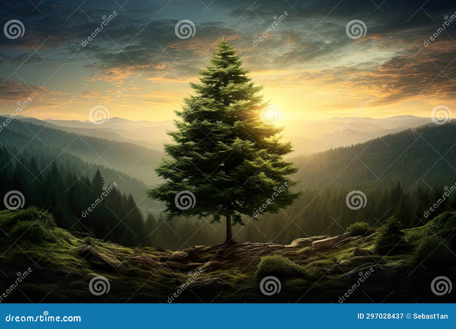 Encapsulates the Tranquility and Beauty of a Single Tree Standing Alone ...