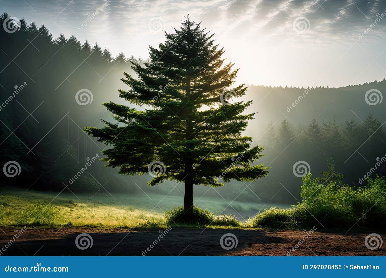 Encapsulates the Tranquility and Beauty of a Single Tree Standing Alone ...