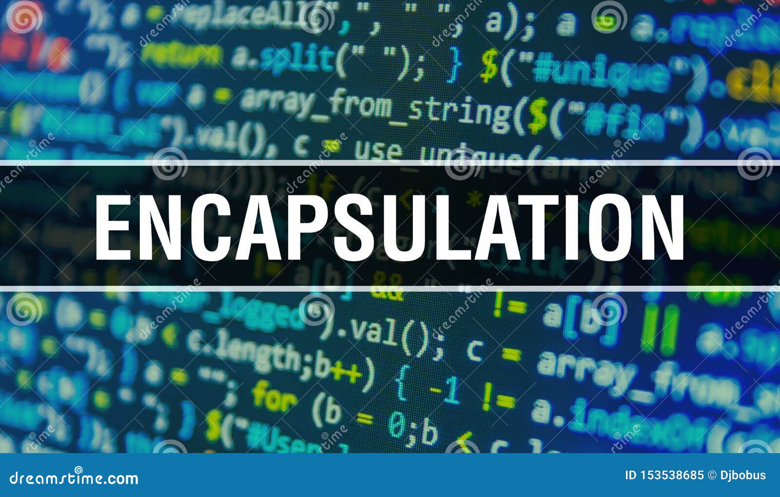 Encapsulation Concept With Random Parts Of Program Code Encapsulation With Programming Code