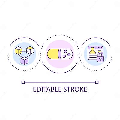 Encapsulation Technique Loop Concept Icon Stock Vector - Illustration ...