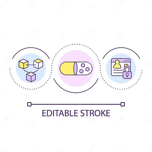 Encapsulation Technique Loop Concept Icon Stock Vector - Illustration ...