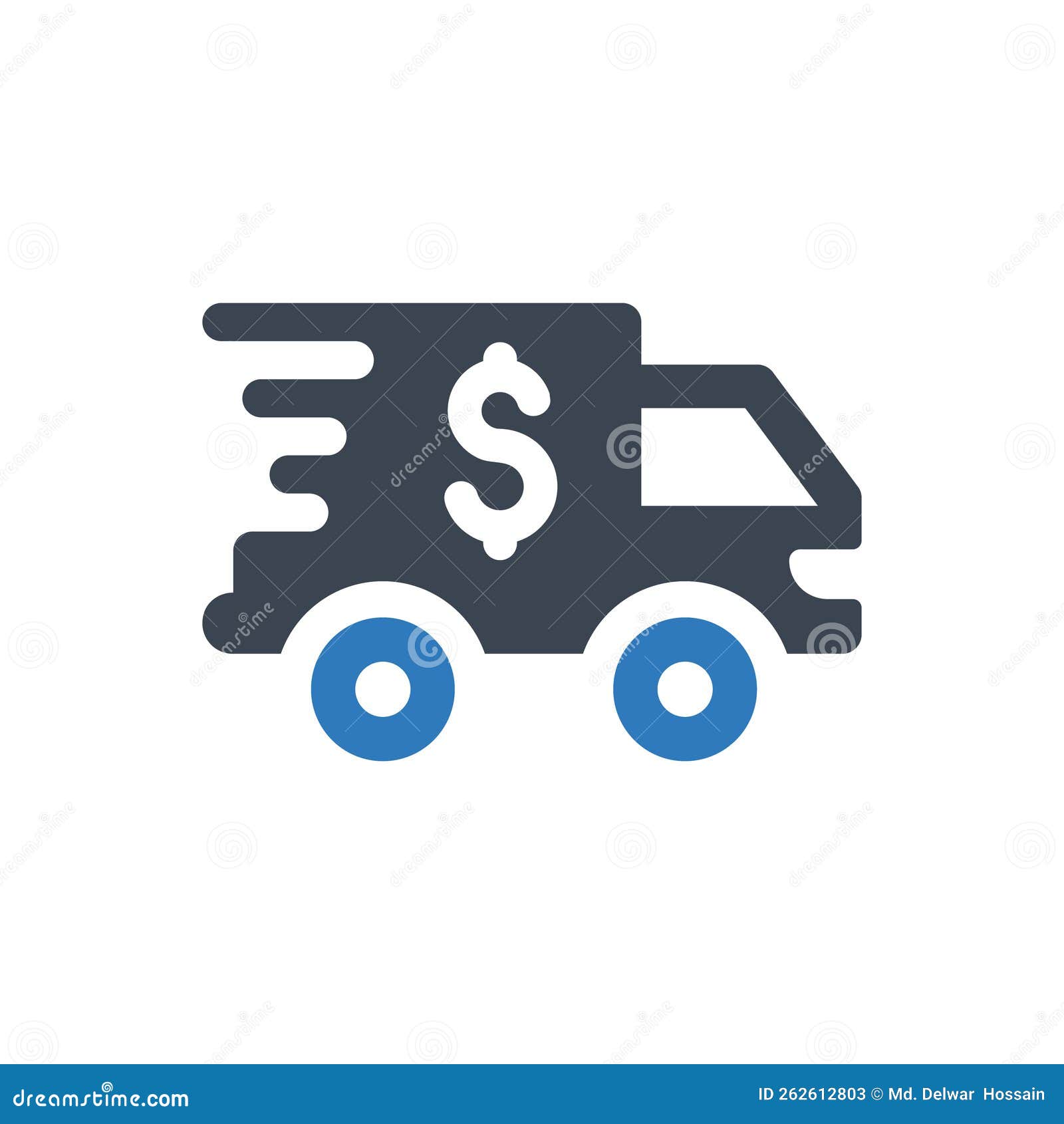 Encashment car icon stock vector. Illustration of money - 262612803