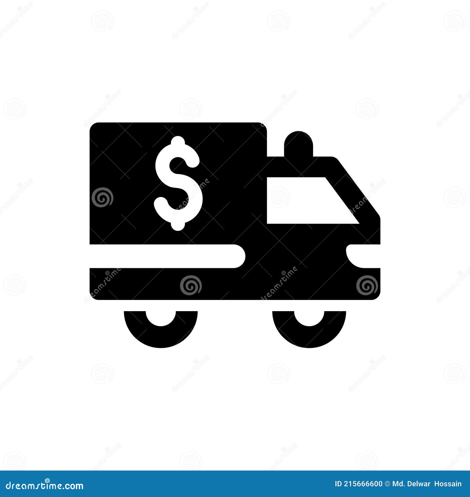 Encashment icon stock vector. Illustration of money - 215666600