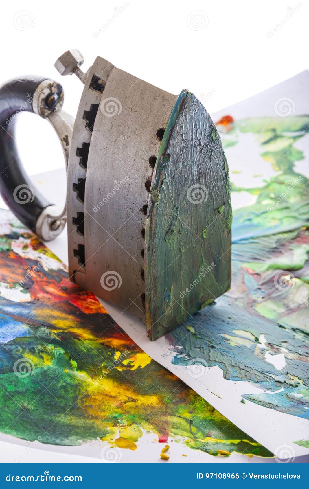 Encaustic Colors and Iron for Encaustic Stock Illustration ...