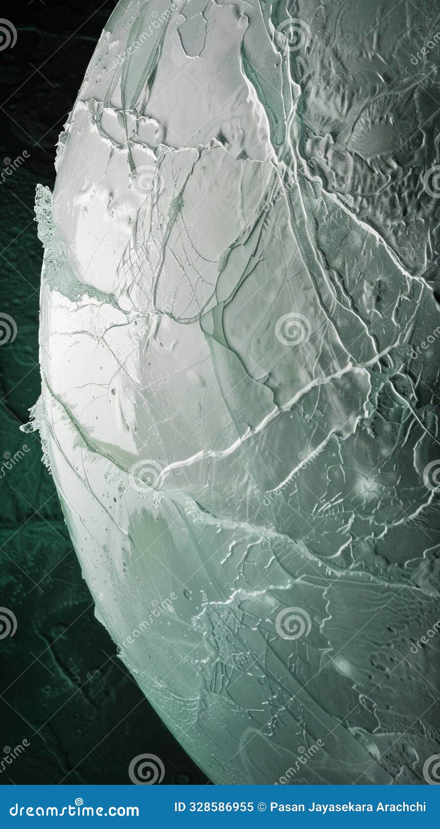 Enceladus Reveals Icy Surface Close-Up Stock Illustration ...