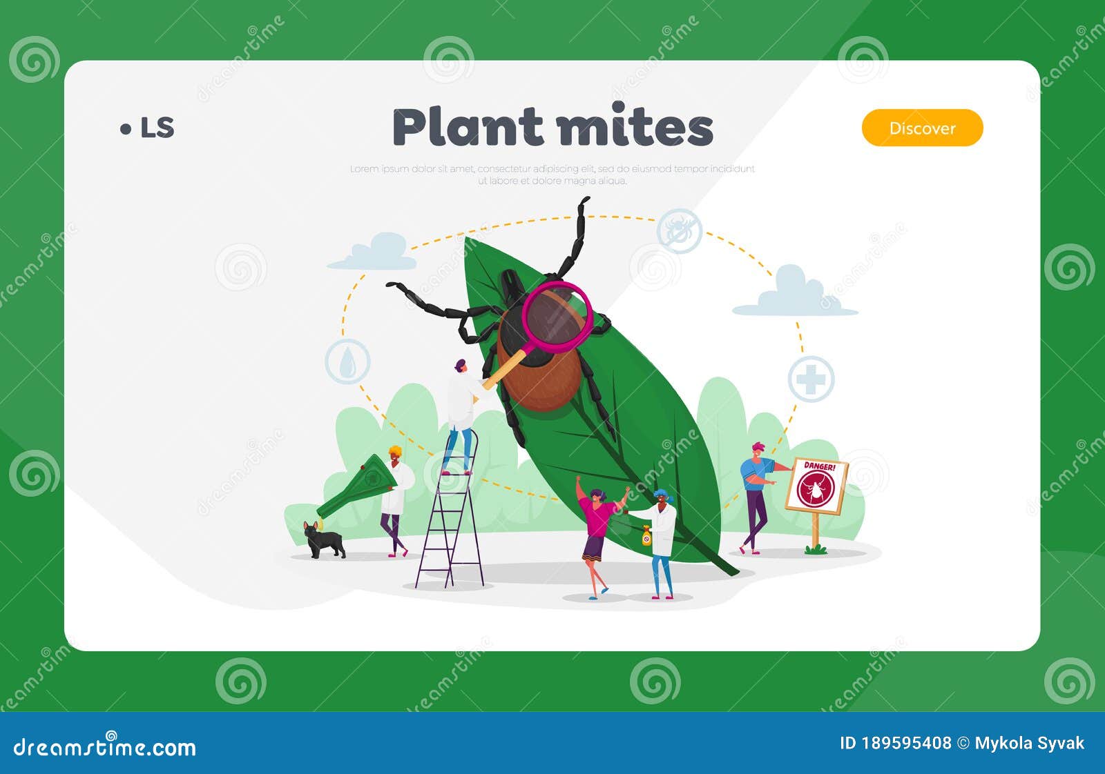 Encephalitis Mite Bites Through Human Skin Cartoon Vector ...