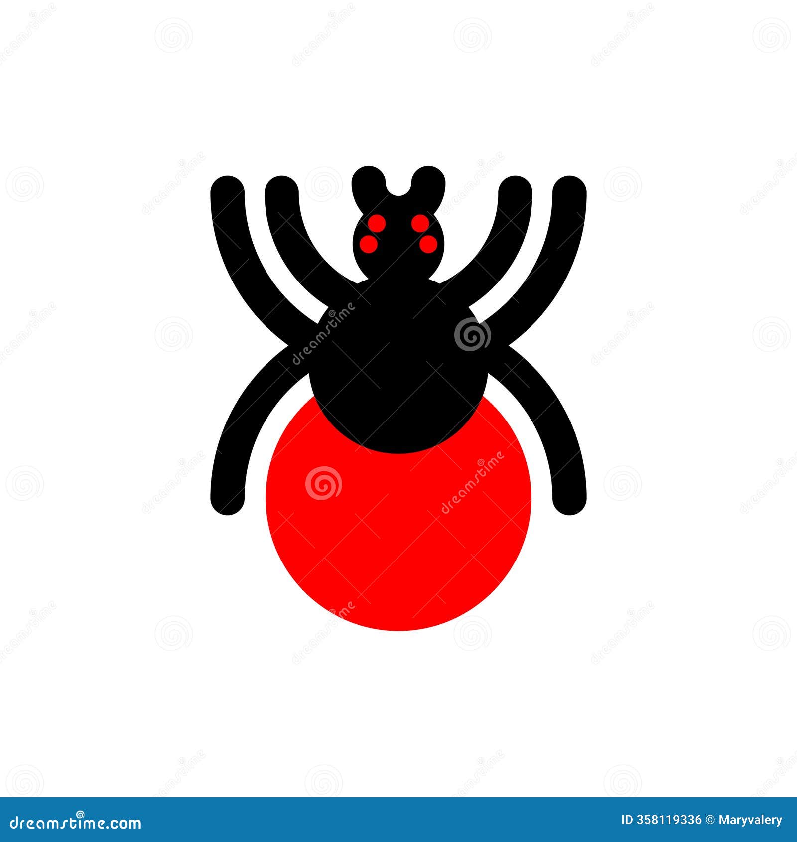 Encephalitis Tick Pixel Art. 8 Bit Red Infected Tick Vector ...