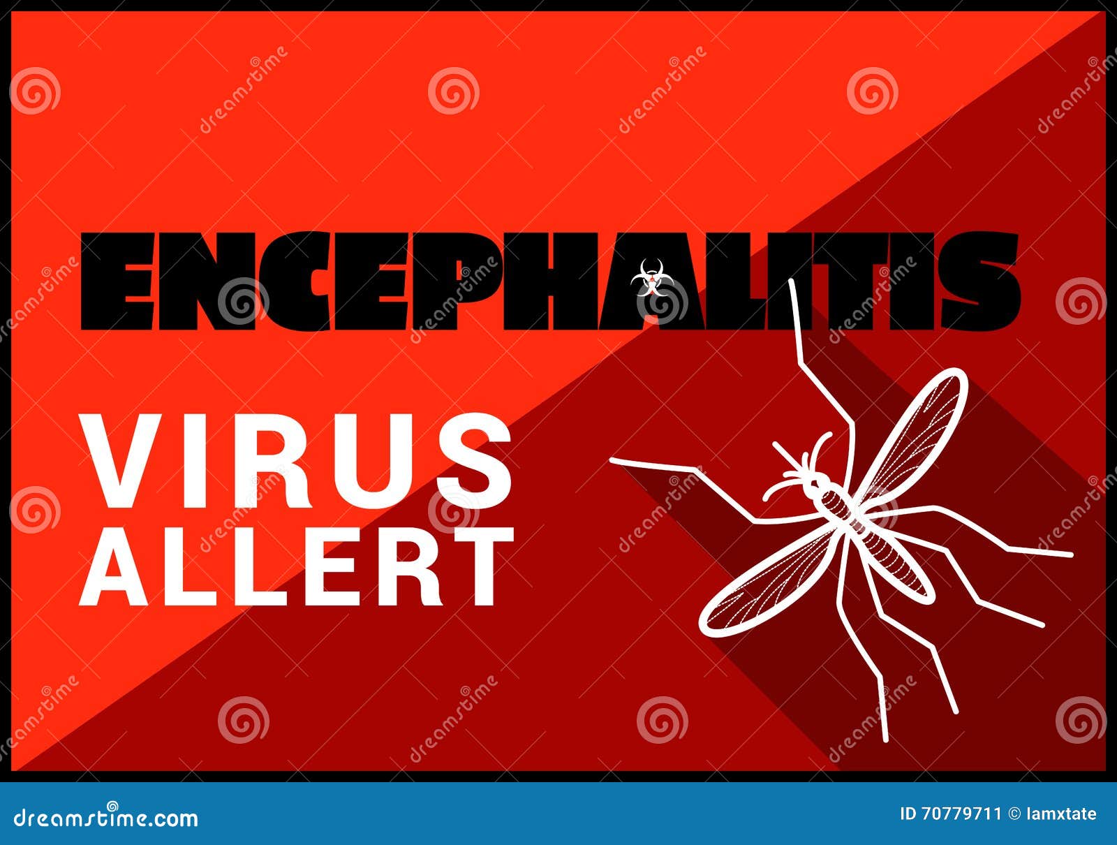 Encephalitis Virus Allert Vector Outline Stock Vector - Illustration of ...