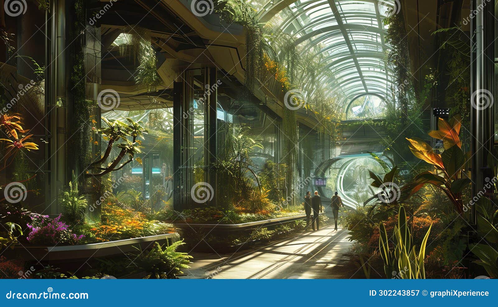 Enchanted Alien Botanical Garden Stock Illustration - Illustration of ...