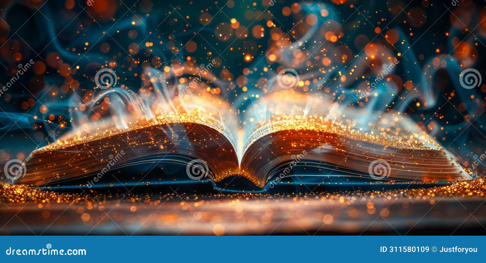 The Enchanted Book Of Wonders .AI Generated Stock Image | CartoonDealer ...