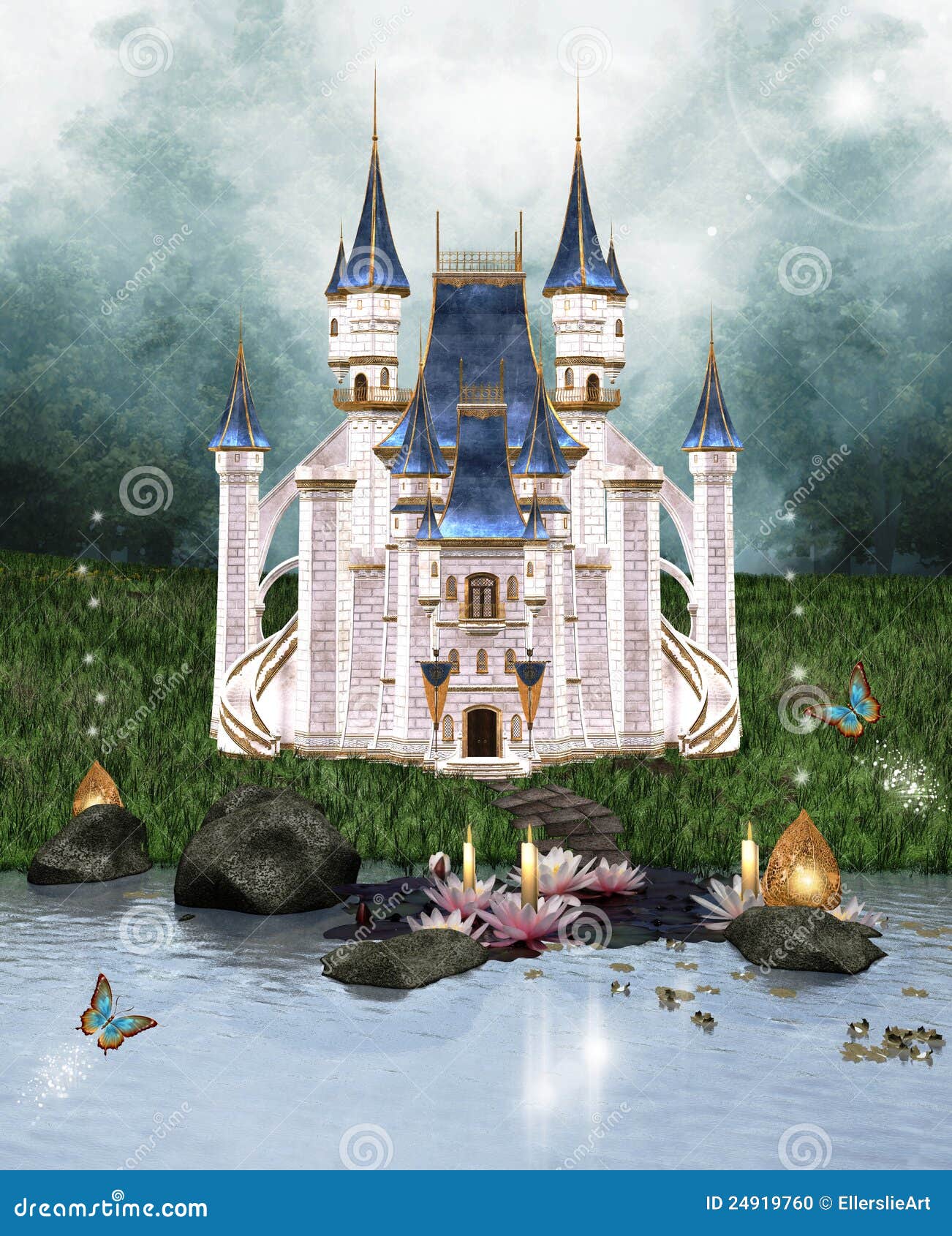 Enchanted Cinderella Castle Royalty-Free Stock Photo | CartoonDealer ...