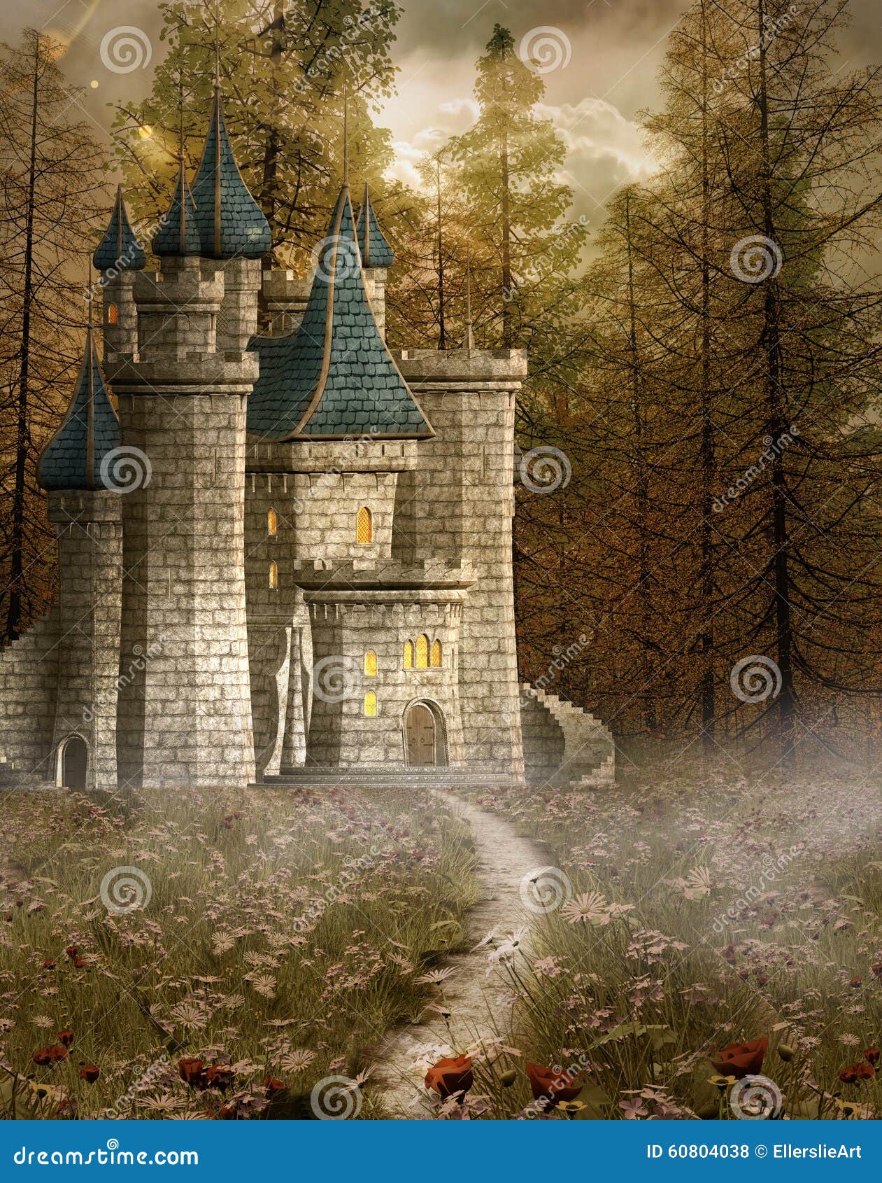 Enchanted Castle Stock Photo | CartoonDealer.com #55808346