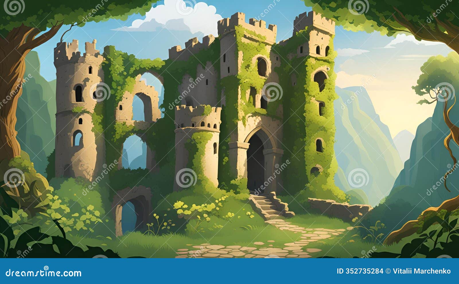775 Enchanted Castle: A Magical And Enchanting Background Featuring An ...