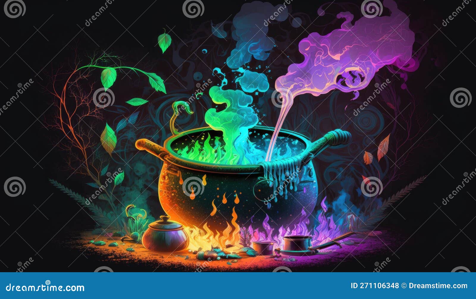 The Enchanted Cauldron: a Magical Brew in a Mystic World. Mystic Rose ...