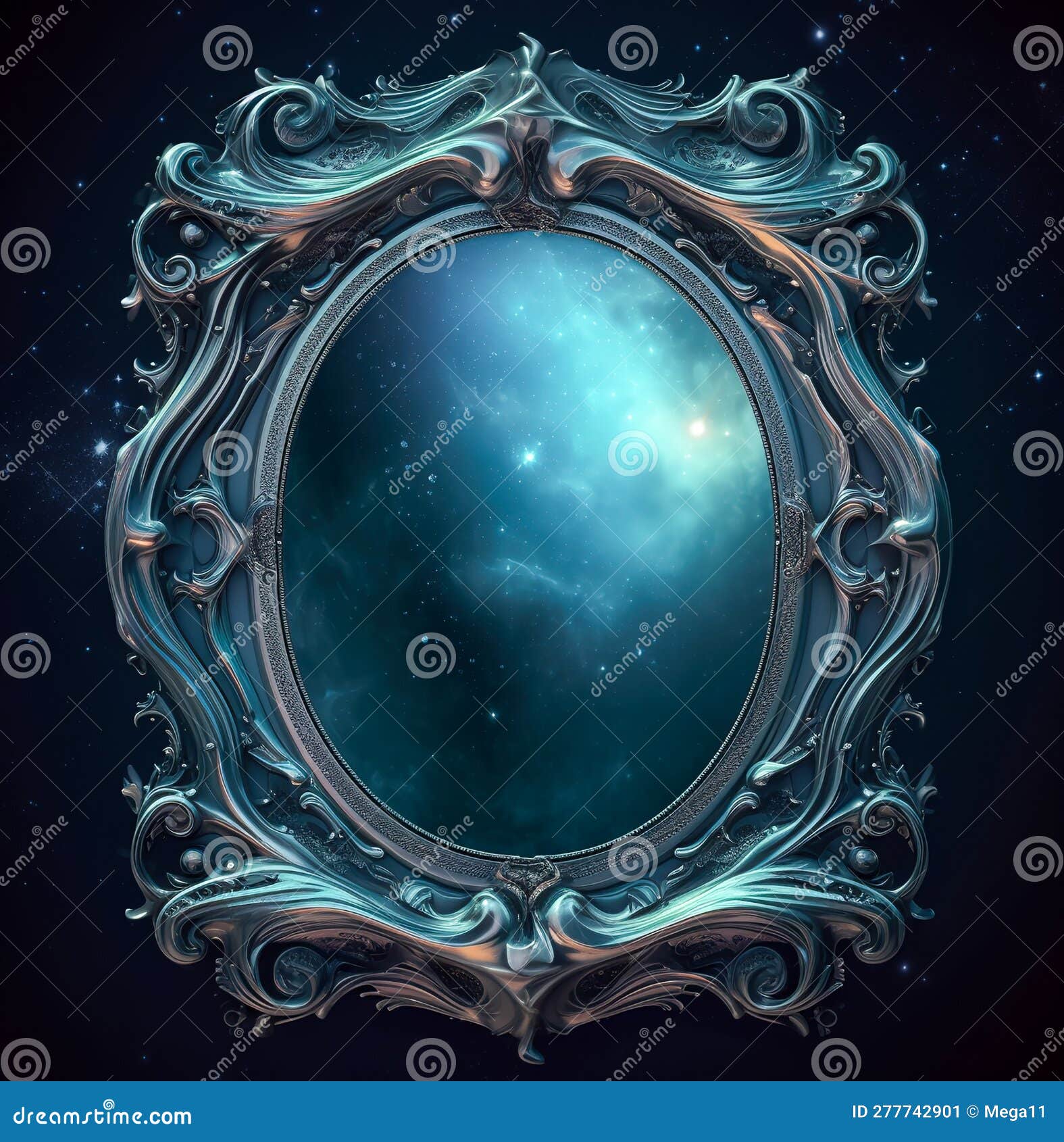 Generative AI: Enchanted Fairy Tale Frame with Flowers Stock ...