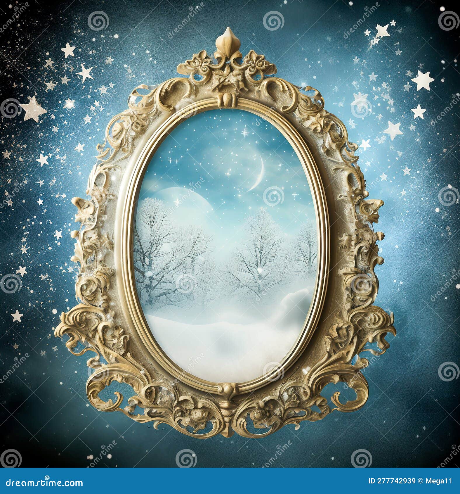 Generative AI: Enchanted Fairy Tale Frame with Flowers Stock ...