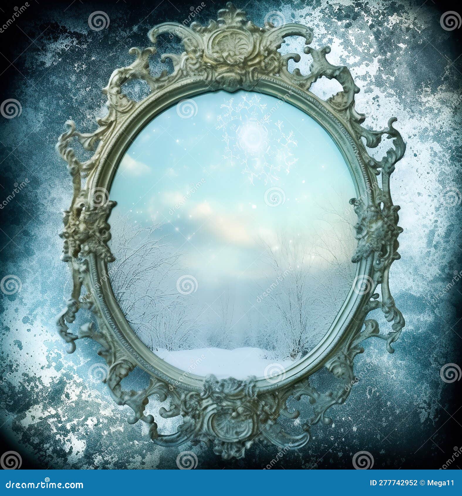 Generative AI: Enchanted Fairy Tale Frame with Flowers Stock ...