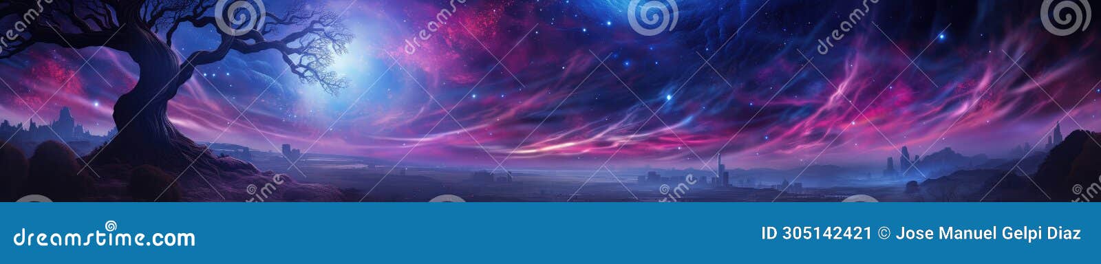 Enchanted Forest of an Alien World with Celestial Moons in the Sky ...