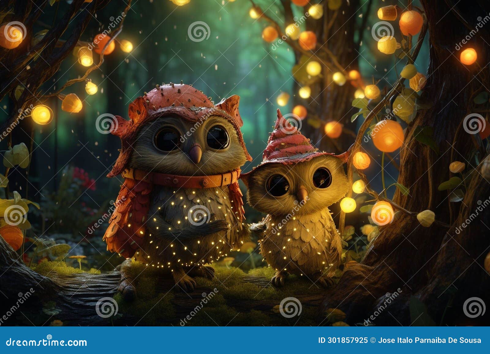 Enchanted Forest Creatures Magical Creatures in Stock Illustration ...