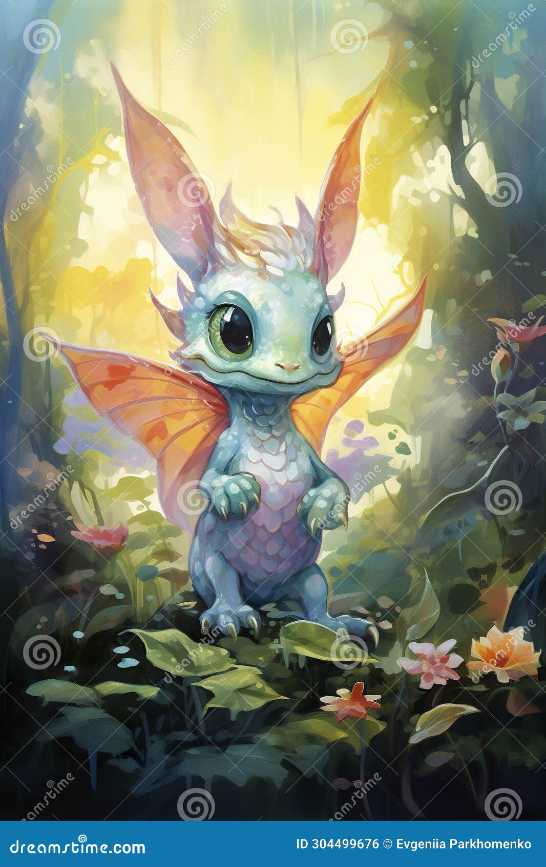 Enchanted Forest Dragon Whelp Stock Photo - Image of dragon ...