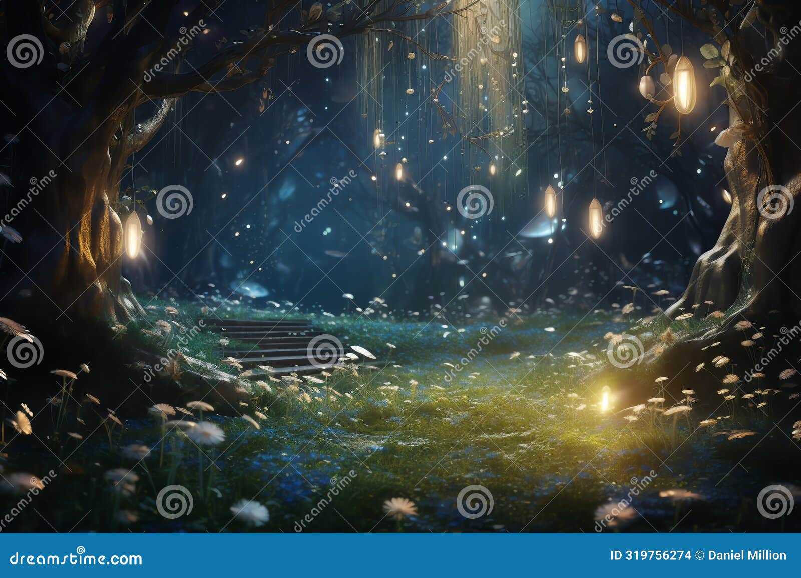 Enchanted Forest Glitter Texture Stock Illustration - Illustration of ...