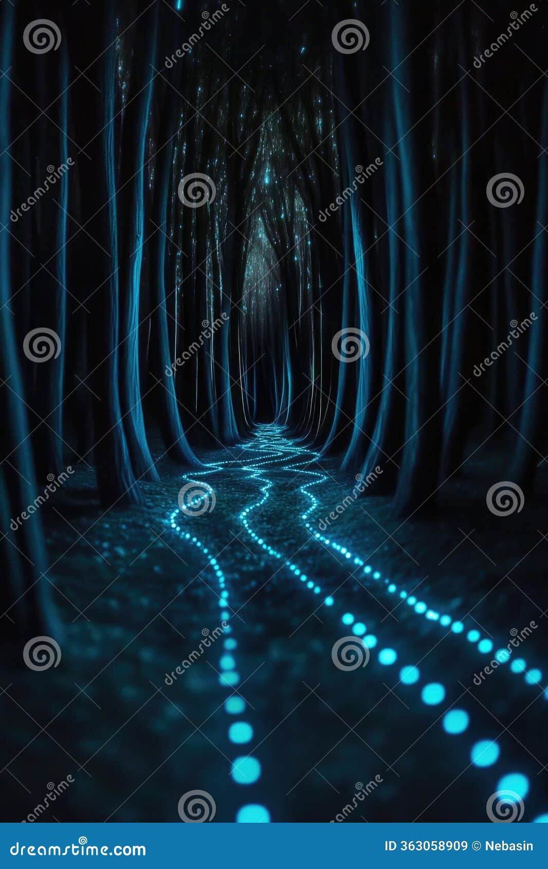 Blue Path Marker Of A Nature Preserve Royalty-Free Stock Photo ...