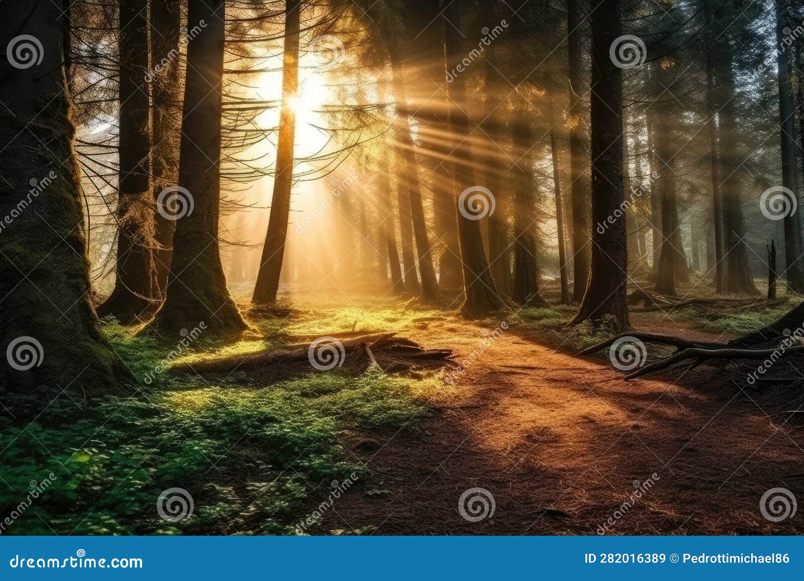 Enchanted Forest Magical Woodland Stock Image - Image of primate, wildlife: 282016389