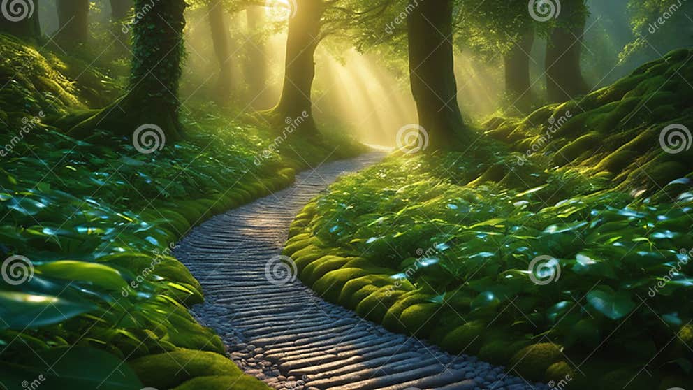 Enchanted Forest Path, Follow a Winding Path through an Enchanted ...