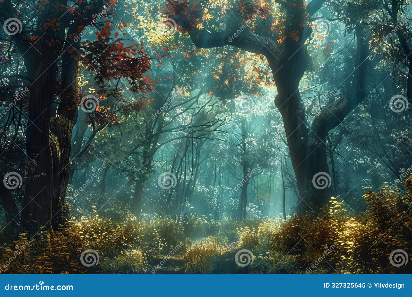 Enchanted Forest Path at Twilight Stock Image - Image of explore, lush ...