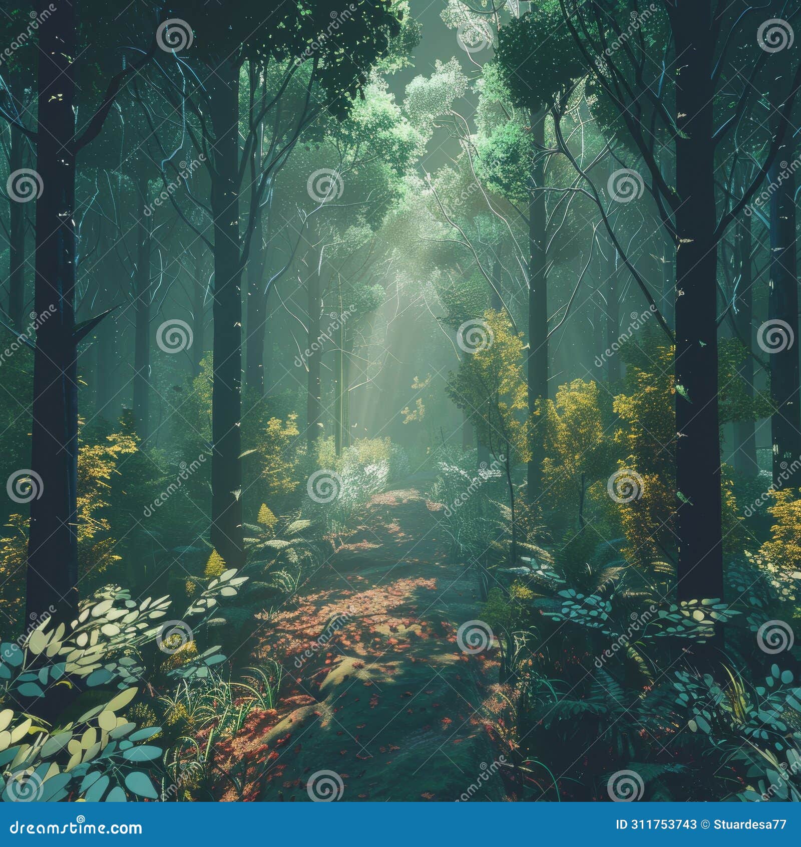 Enchanted Forest Pathway stock image. Image of forest - 311753743