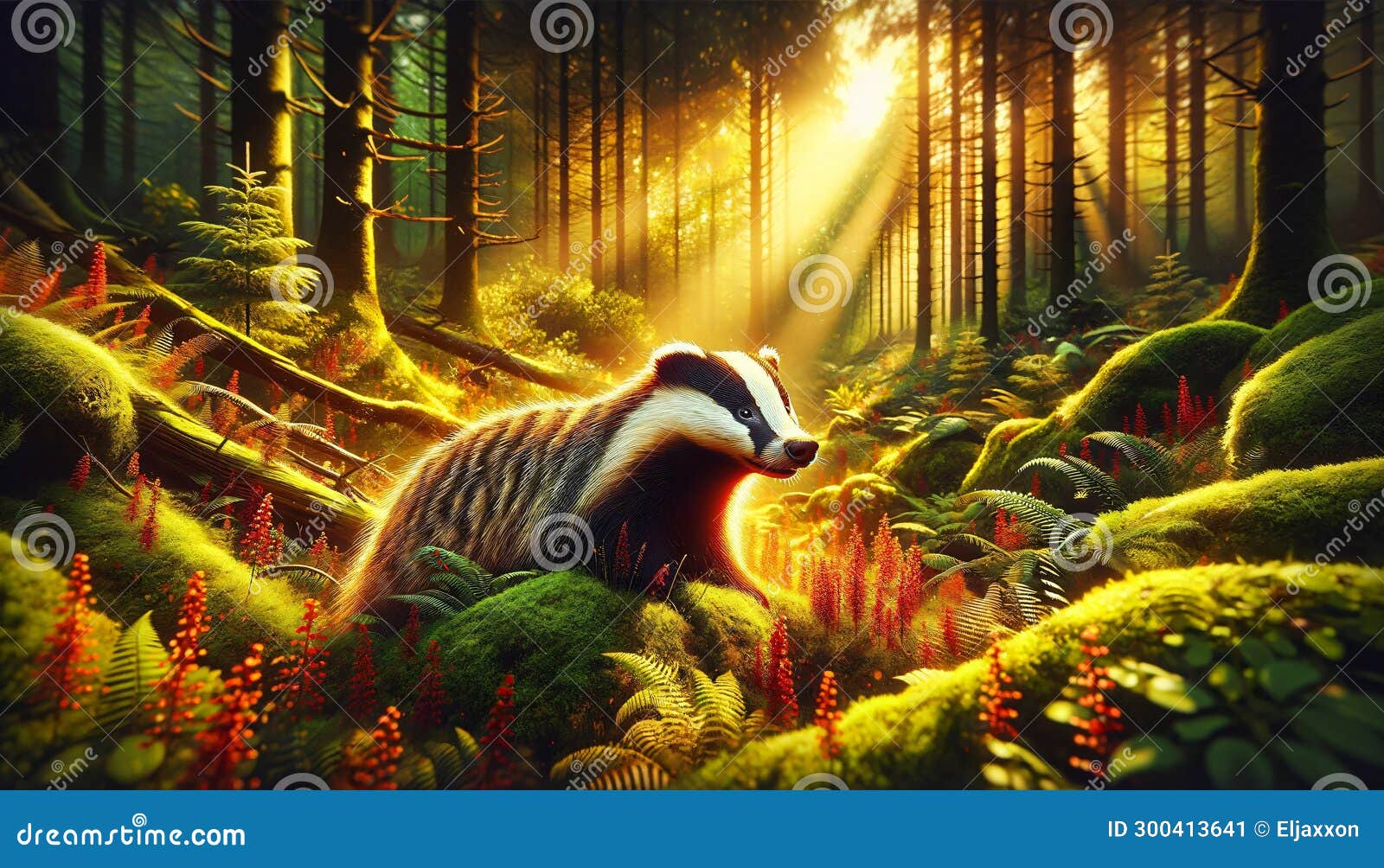 Sig Golden Badger's Animated Relaxation: Hyper-Detailed 3D Cartoon With ...