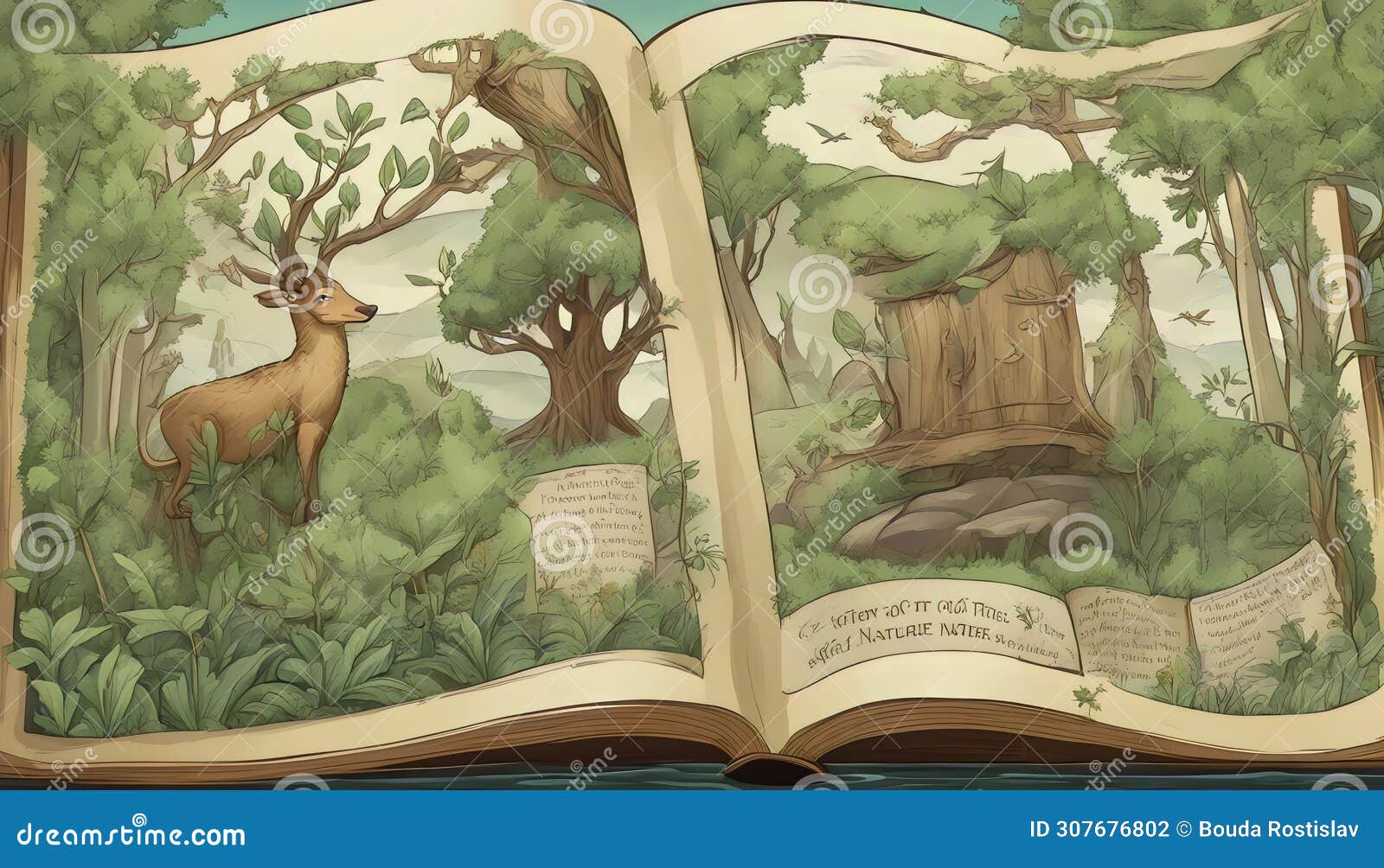 Enchanted Forest Storybook Illustration Stock Illustration ...