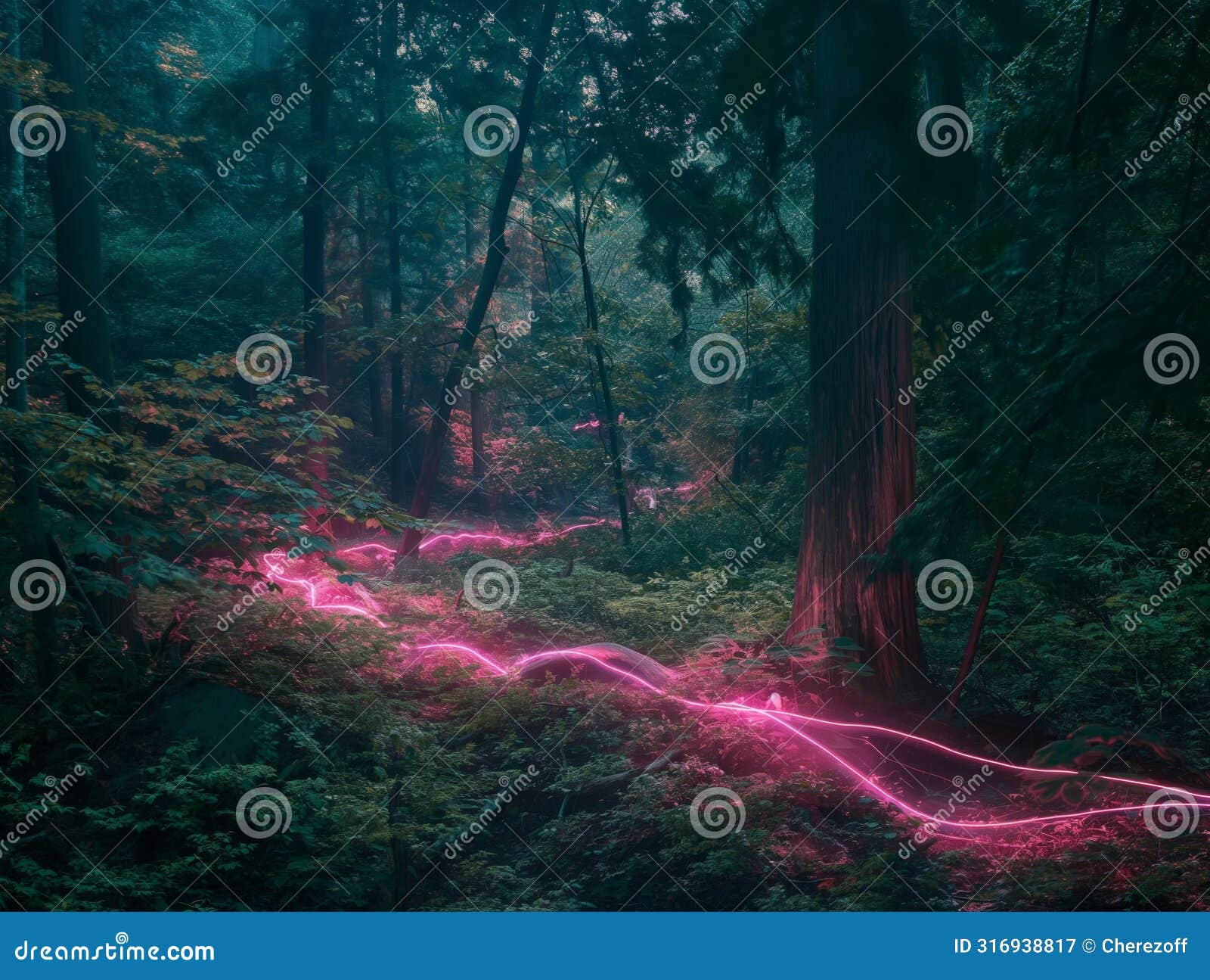 Enchanted Forest Stream stock image. Image of wilderness - 316938817