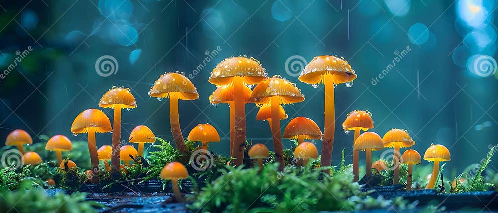 Enchanted Forest Toadstools: a Glimmering Microcosm. Concept Enchanted ...