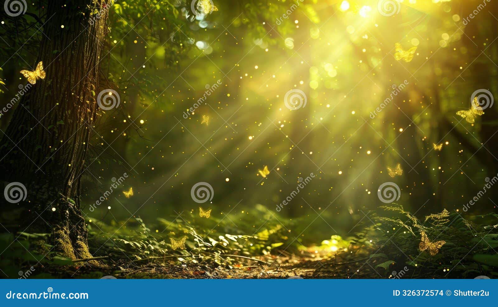 Magical Glowing Mushrooms Royalty-Free Cartoon | CartoonDealer.com ...