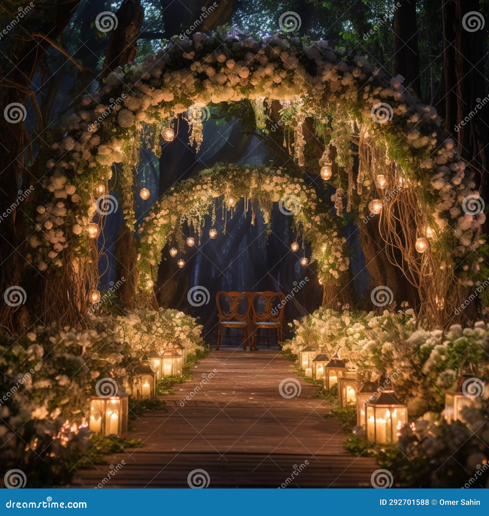 Enchanted Forest Wedding stock photo. Image of forest - 292701588