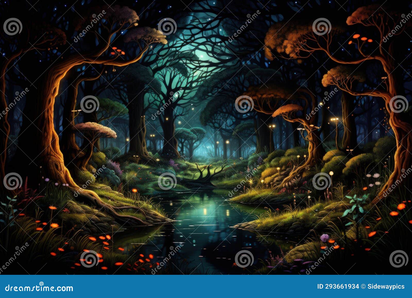 Enchanted Forests with Sentient Talking Trees - Generative AI Stock ...