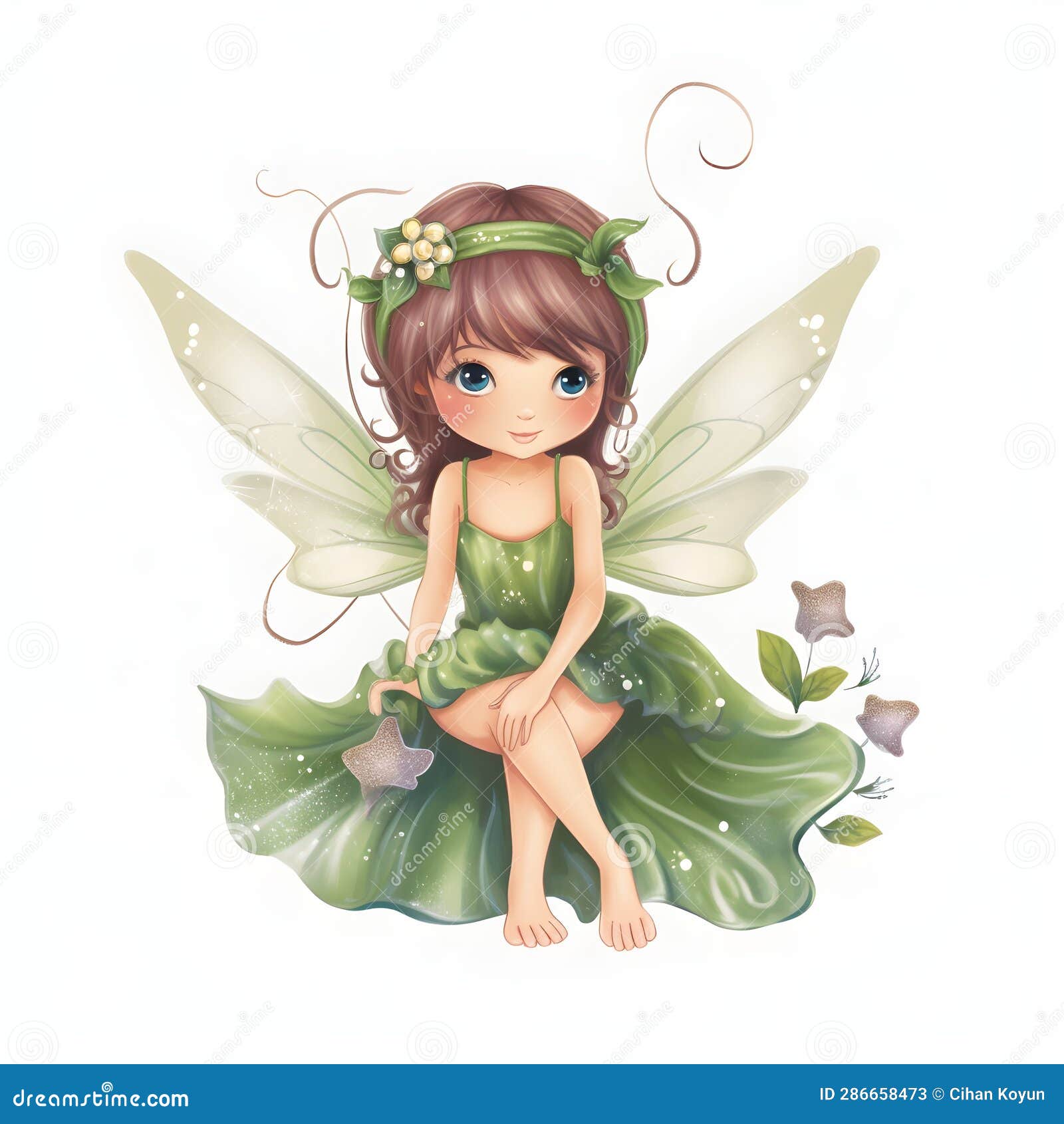 Enchanted garden sprite stock illustration. Illustration of ...