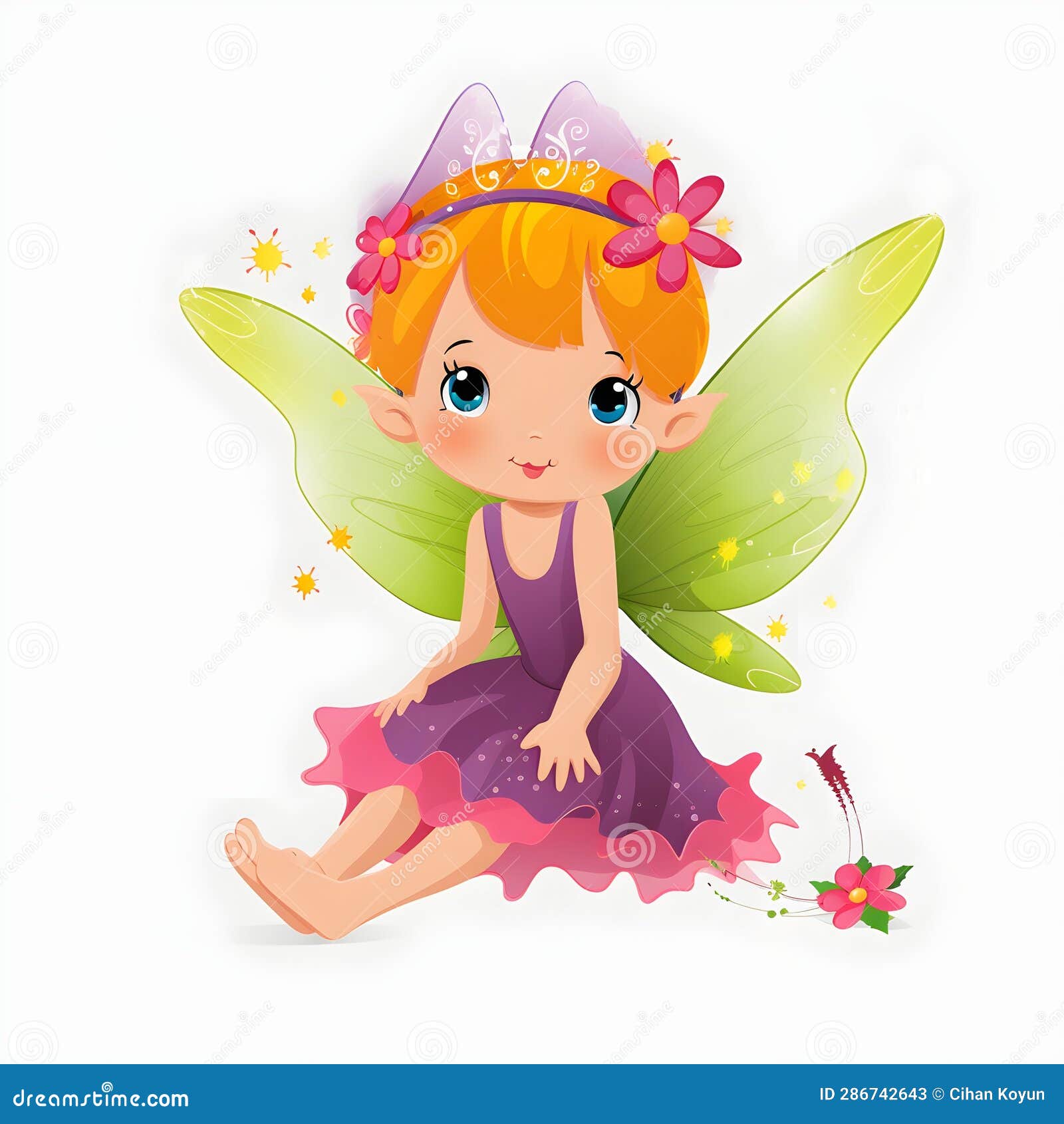 Enchanted garden sprite stock illustration. Illustration of kids ...