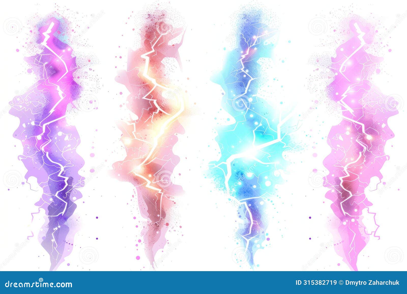 Enchanted Lightning, Light Effects of the Battle of Magicians on a ...