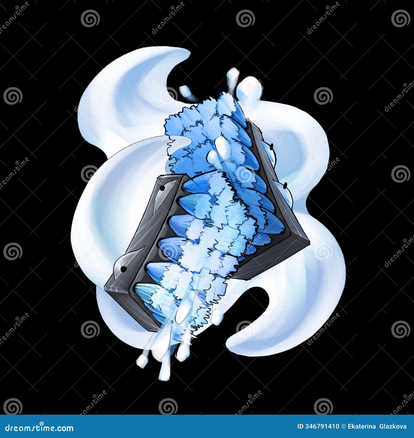 Enchanted Magic Brushes and Ethereal Abstract Design. Stock Photo ...