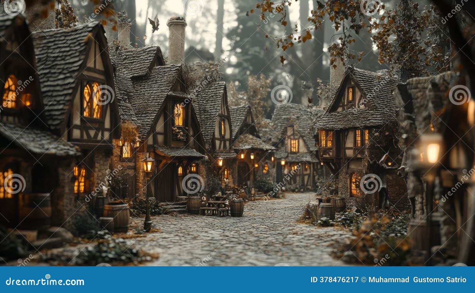 Enchanted Medieval Garden Couple Sharing Fruits With Creatures In ...