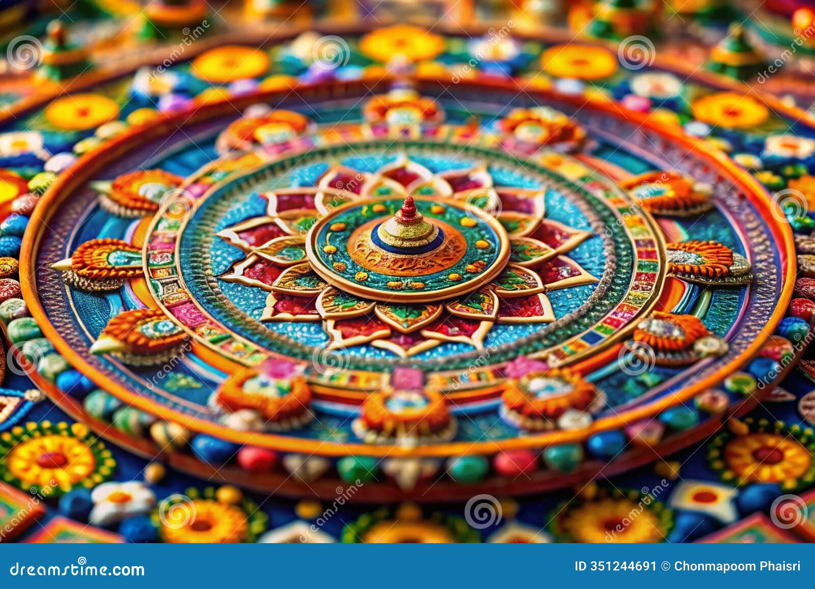 Enchanted Miniature Mandala a TiltShift Perspective on Intricate Detail ...