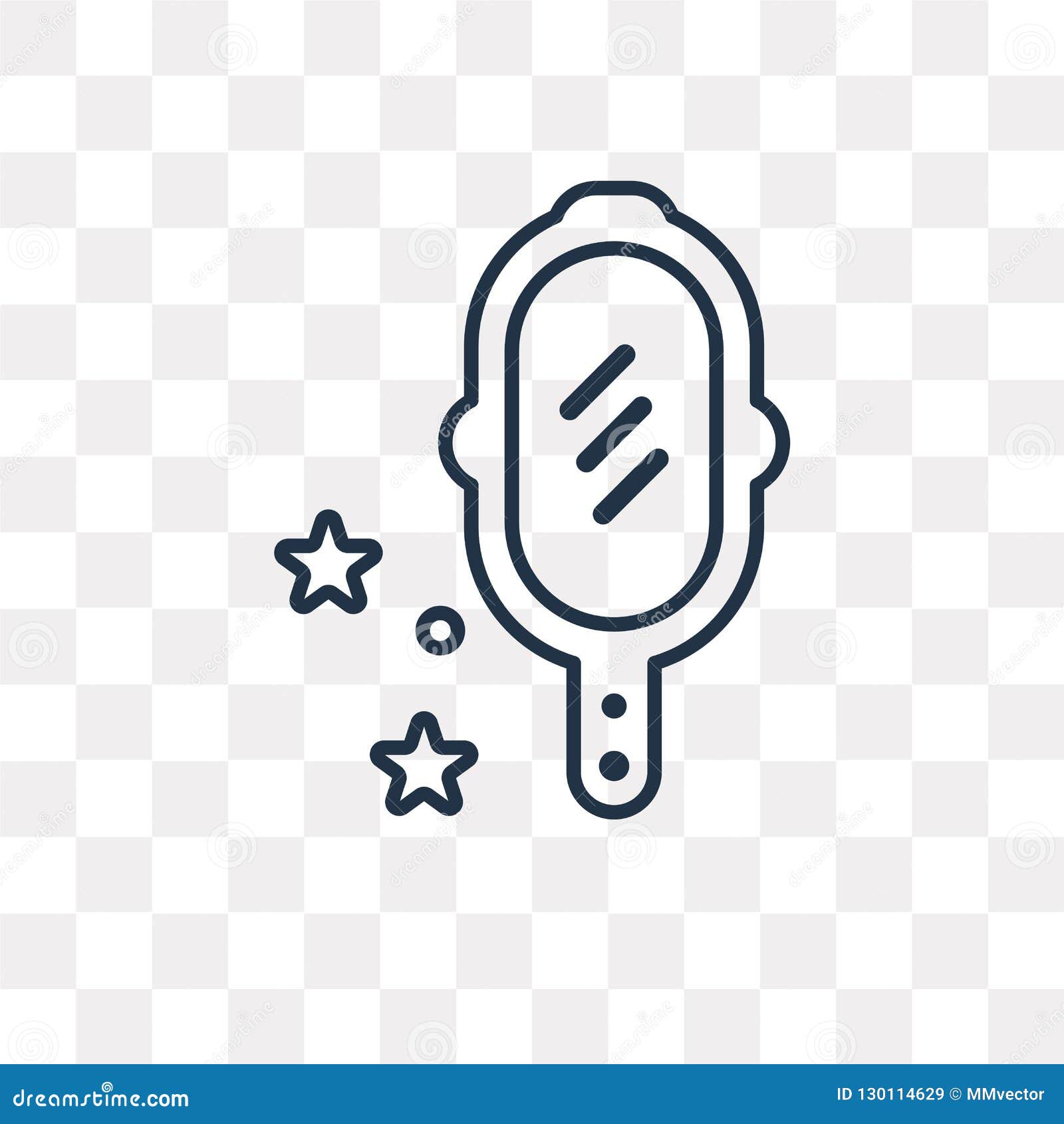 Enchanted Mirror Vector Icon Isolated On Transparent Background, Linear ...
