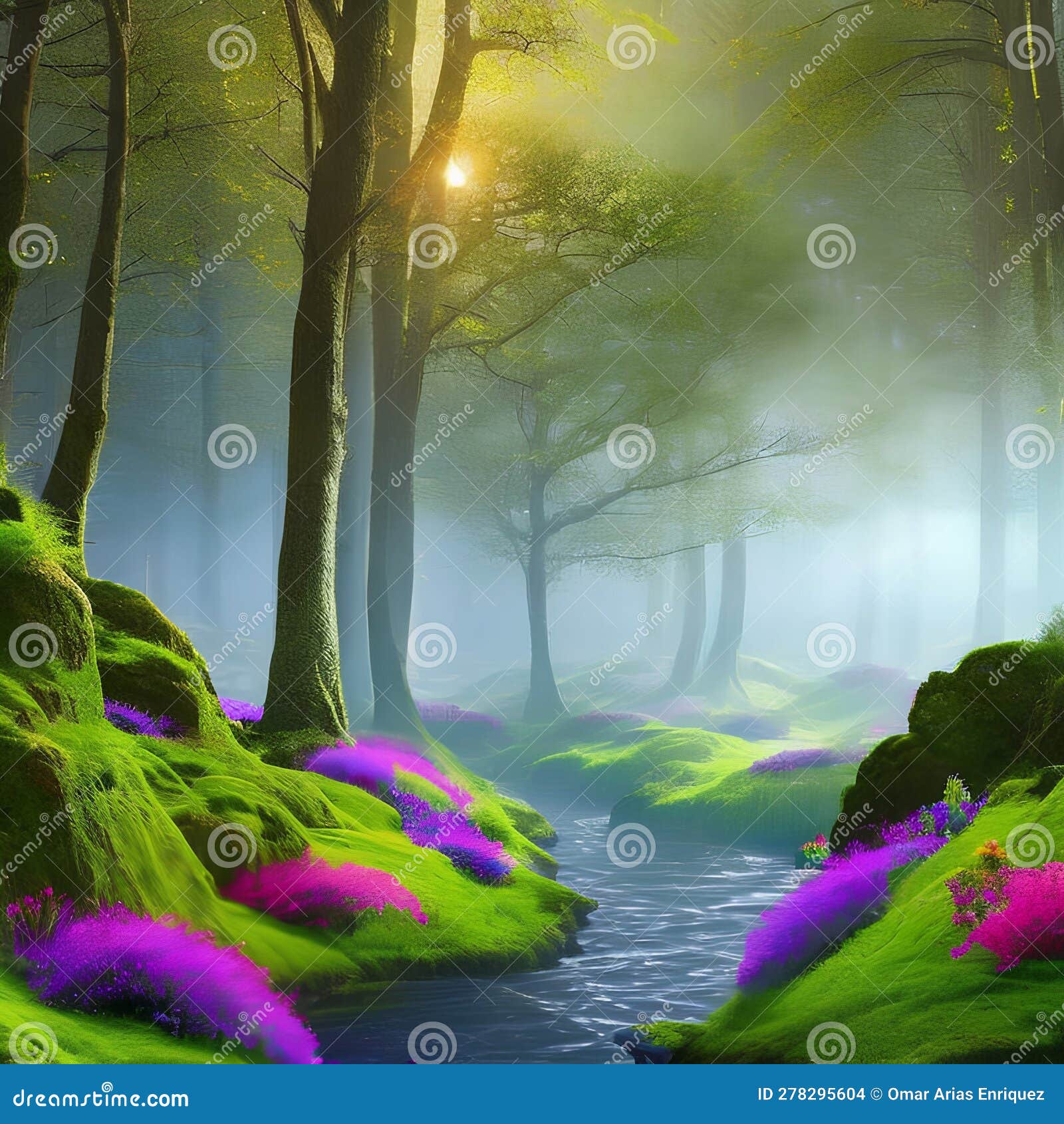 415 Enchanted Moonlit Forest: A Mystical And Enchanting Background ...